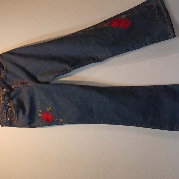 Active USA | Jeans | Active Usa Red Rose Jeans Size | Poshmark